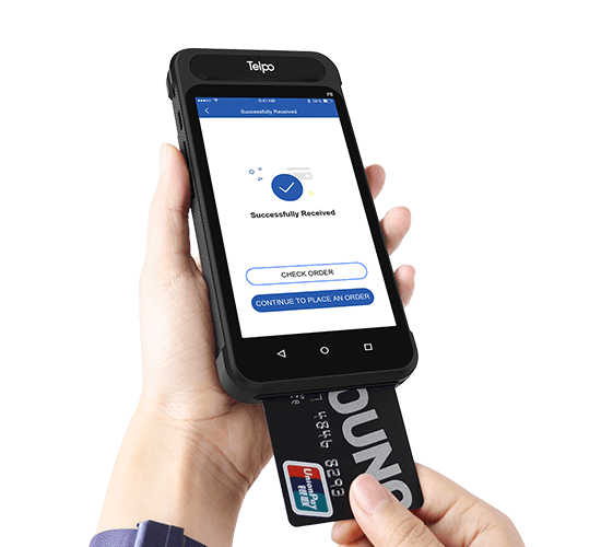 Portable Credit Card Swipe Machine Android POS Terminal: Touch Screen