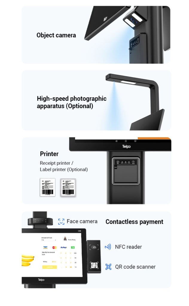 AI Vision Checkout Terminal | AI Weighing Scale | Telpo C50