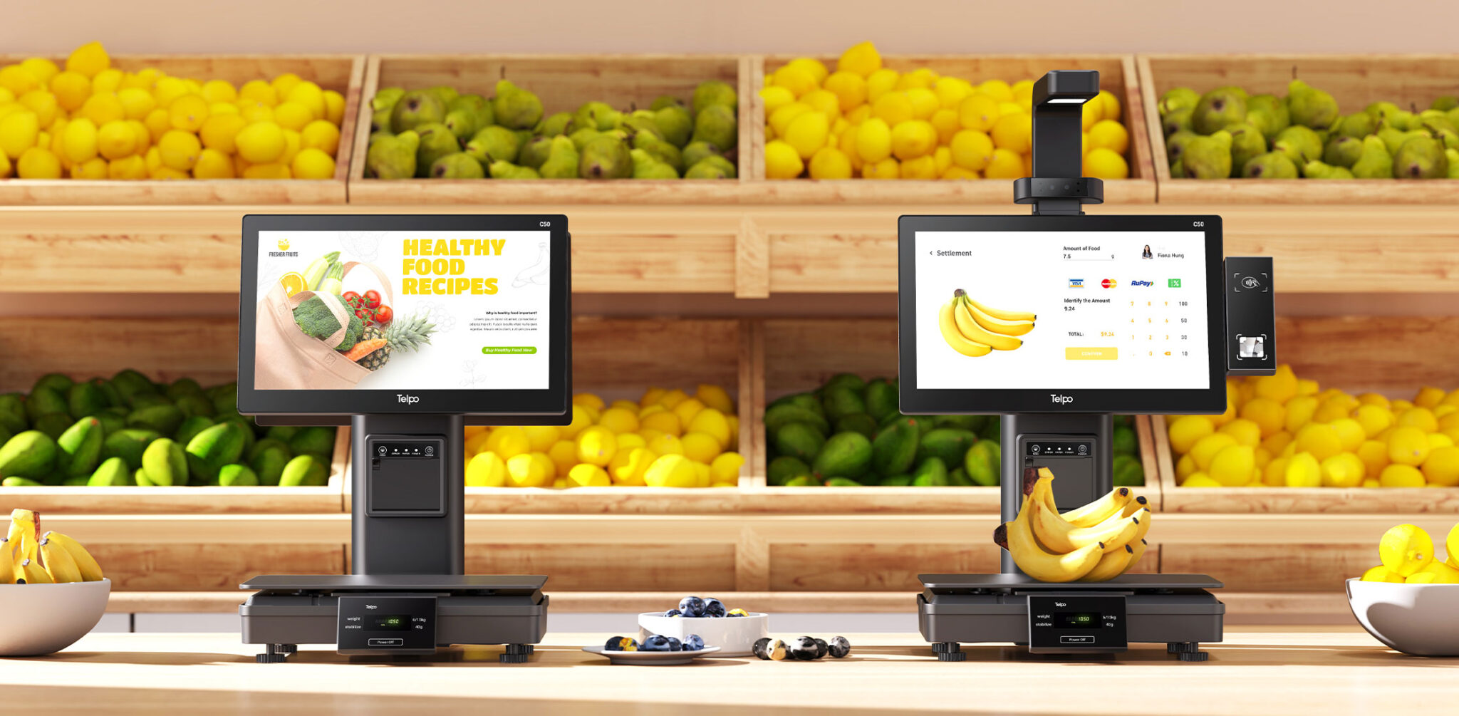 AI Vision Checkout Terminal | AI Weighing Scale | Telpo C50